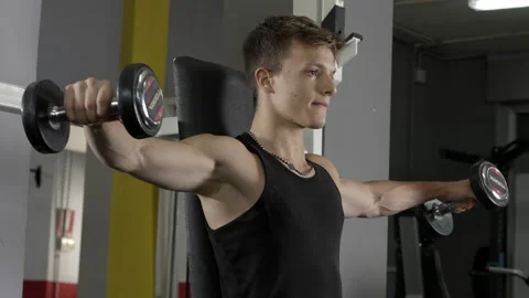 Front view of a young Caucasian bodybuil... | Stock Video | Pond5