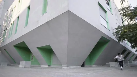 frontal shot traveling Caucasian boy cur... | Stock Video | Pond5