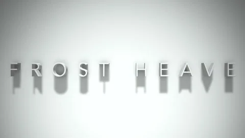 Frost heave 3D title animation with shad... | Stock Video | Pond5