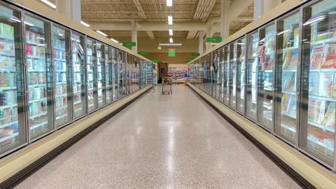 The Frozen Foods aisle of a Publix groce... | Stock Video | Pond5