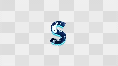 Frozen Letter S. Ice Letter. Frozen Alph... | Stock Video | Pond5