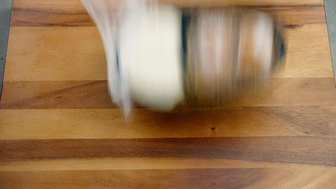 Frozen meal food container being dropped... | Stock Video | Pond5