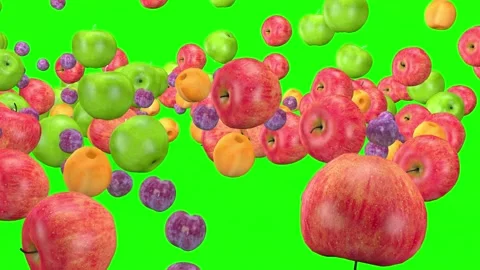 Fruit mix, animated fruit movement, 3D a... | Stock Video | Pond5