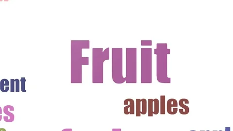 Fruit Word Cloud Animated Isolated On Wh... | Stock Video | Pond5