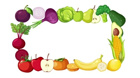Vegetable Border Stock Video Footage | Royalty Free Vegetable Border ...