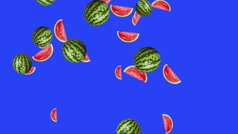 Fruits falling animation chroma key elem... | Stock Video | Pond5
