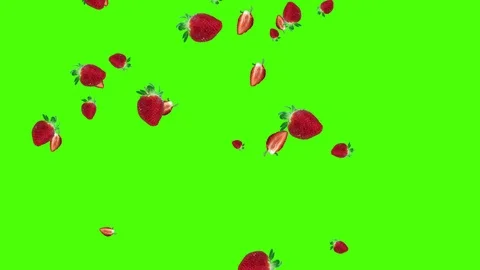 Fruits falling animation chroma key elem... | Stock Video | Pond5