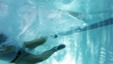 Frustrated man falling into swimming poo... | Stock Video | Pond5