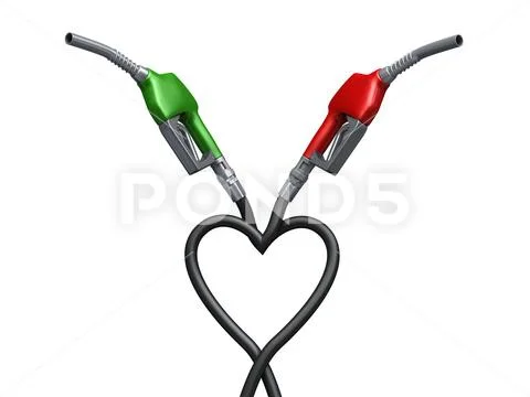 Fuel pump heart shape: Royalty Free Illustration #94718094