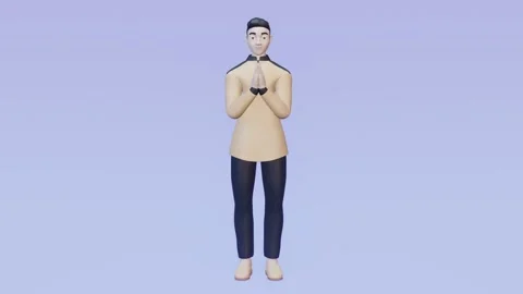 Full body animation of Muslim showing co... | Stock Video | Pond5