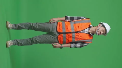 Full Body Of Asian Male Engineer With Sa... | Stock Video | Pond5