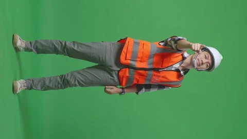 Full Body Of Asian Male Engineer With Sa... | Stock Video | Pond5