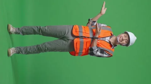 Full Body Of Asian Male Engineer With Sa... | Stock Video | Pond5