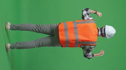 Full Body Back View Of A Male Engineer W... | Stock Video | Pond5