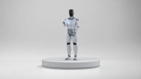 Full body humanoid robot or ai cyborg wi... | Stock Video | Pond5