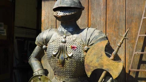 Full body iron armour of an historic kni... | Stock Video | Pond5