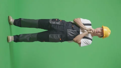 Full Body Of Man Worker Praying For Some... | Stock Video | Pond5