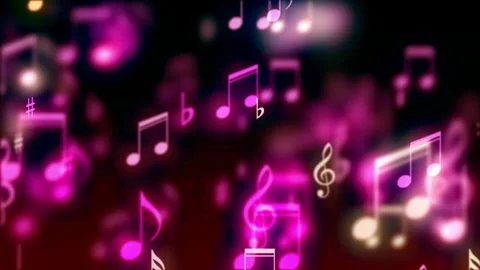 Full color musical notes background | Stock Video | Pond5