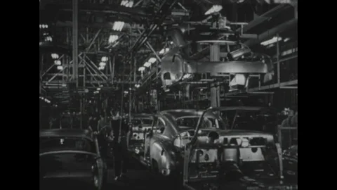 1950S Assembly Line Stock Video Footage | Royalty Free 1950S Assembly ...