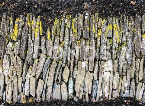 Full frame background texture of Cornish granite slabs topped with ...