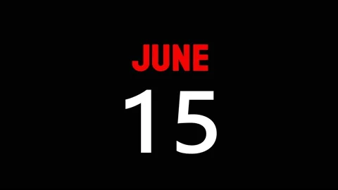 Full june month calendar with days passi... | Stock Video | Pond5