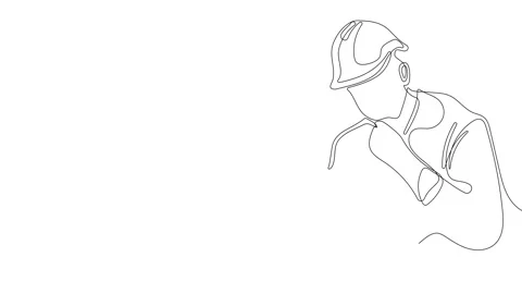 Full length single line animation. | Stock Video | Pond5