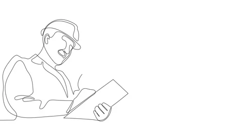 Full length single line animation. | Stock Video | Pond5