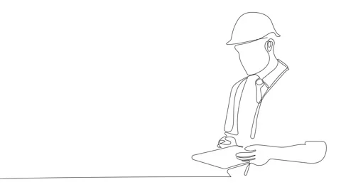 Full length single line animation. | Stock Video | Pond5