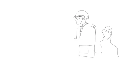 Full length single line animation. | Stock Video | Pond5