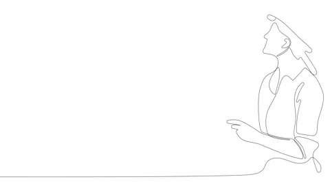 Full length single line animation. | Stock Video | Pond5