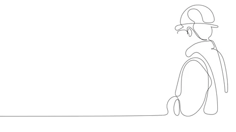 Full length single line animation. | Stock Video | Pond5