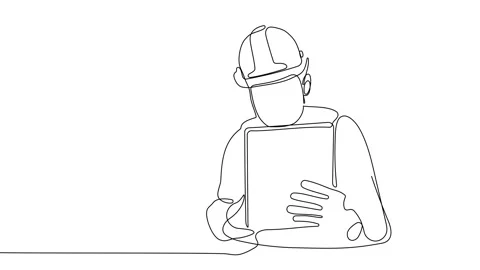 Full length single line animation. | Stock Video | Pond5