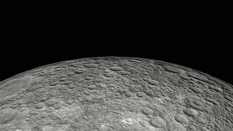 Full moon. The camera flies 360 around t... | Stock Video | Pond5