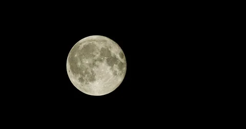 Full moon, close-up of the moon moving a... | Stock Video | Pond5