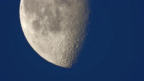 Full Moon Craters With Mega Tele Zoom Te... | Stock Video | Pond5