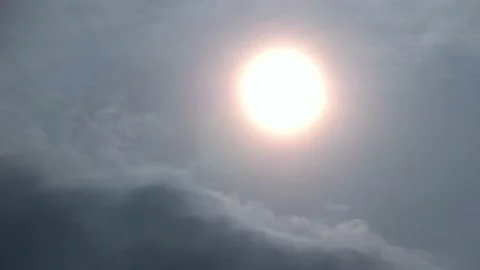 full moon emerge from cloud moving pass ... | Stock Video | Pond5