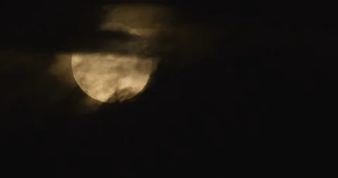 Full moon moves through the night sky, a... | Stock Video | Pond5