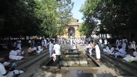 Full Moon Poya Day observed in Sri Lanka... | Stock Video | Pond5