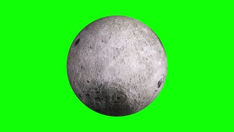 The Full Moon Rotating on green screen b... | Stock Video | Pond5