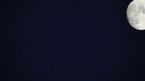 The full moon in sky moves across the ho... | Stock Video | Pond5