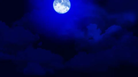 Full moon Time lapse at Dark night with ... | Stock Video | Pond5
