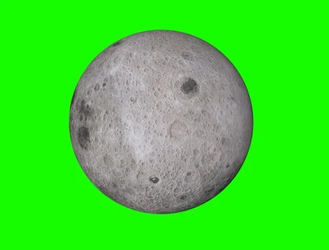Full moon turning on greenscreen | Stock Video | Pond5
