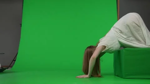 Full-size side view green screen chroma ... | Stock Video | Pond5