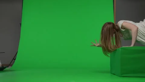 Full-size side view green screen chroma ... | Stock Video | Pond5