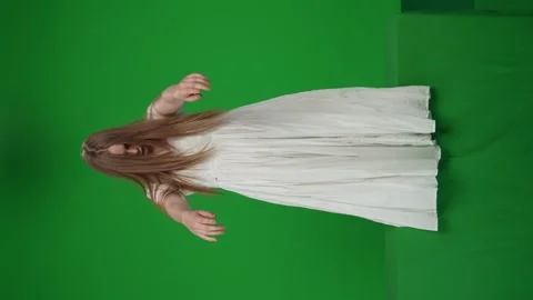 Full-size vertical green screen, chroma ... | Stock Video | Pond5