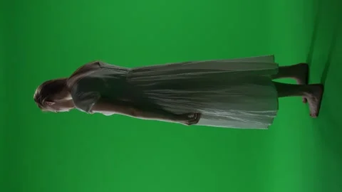 Full-size vertical green screen, chroma ... | Stock Video | Pond5
