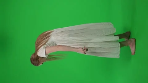 Full-size vertical green screen, chroma ... | Stock Video | Pond5