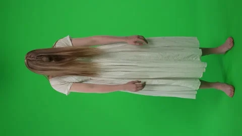 Full-size vertical green screen, chroma ... | Stock Video | Pond5