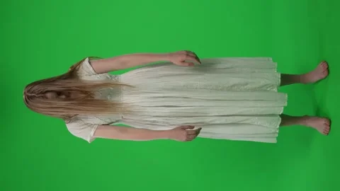Full-size vertical green screen, chroma ... | Stock Video | Pond5