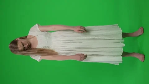 Full-size vertical green screen, chroma ... | Stock Video | Pond5